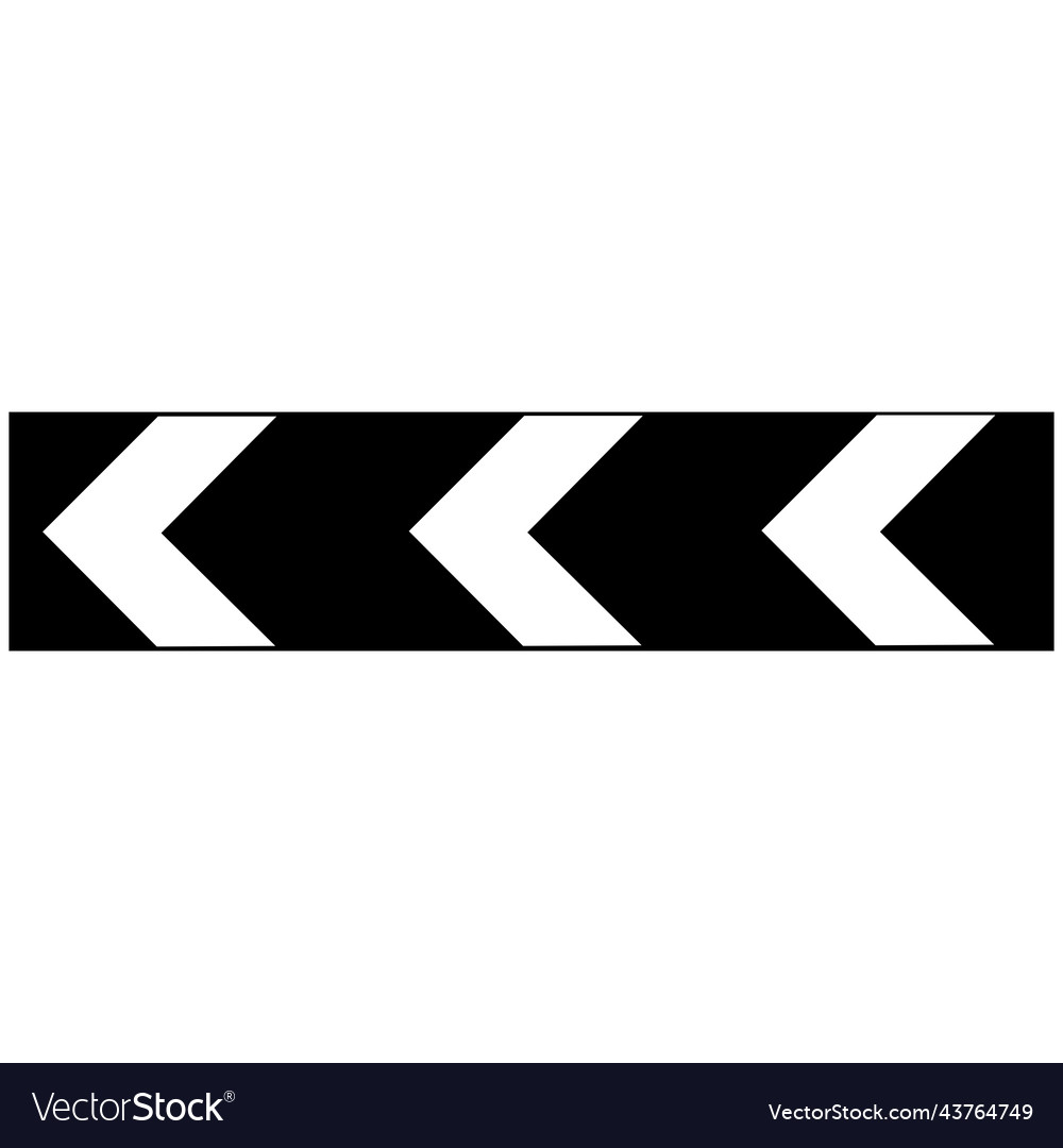 Sharp left hand bend Royalty Free Vector Image