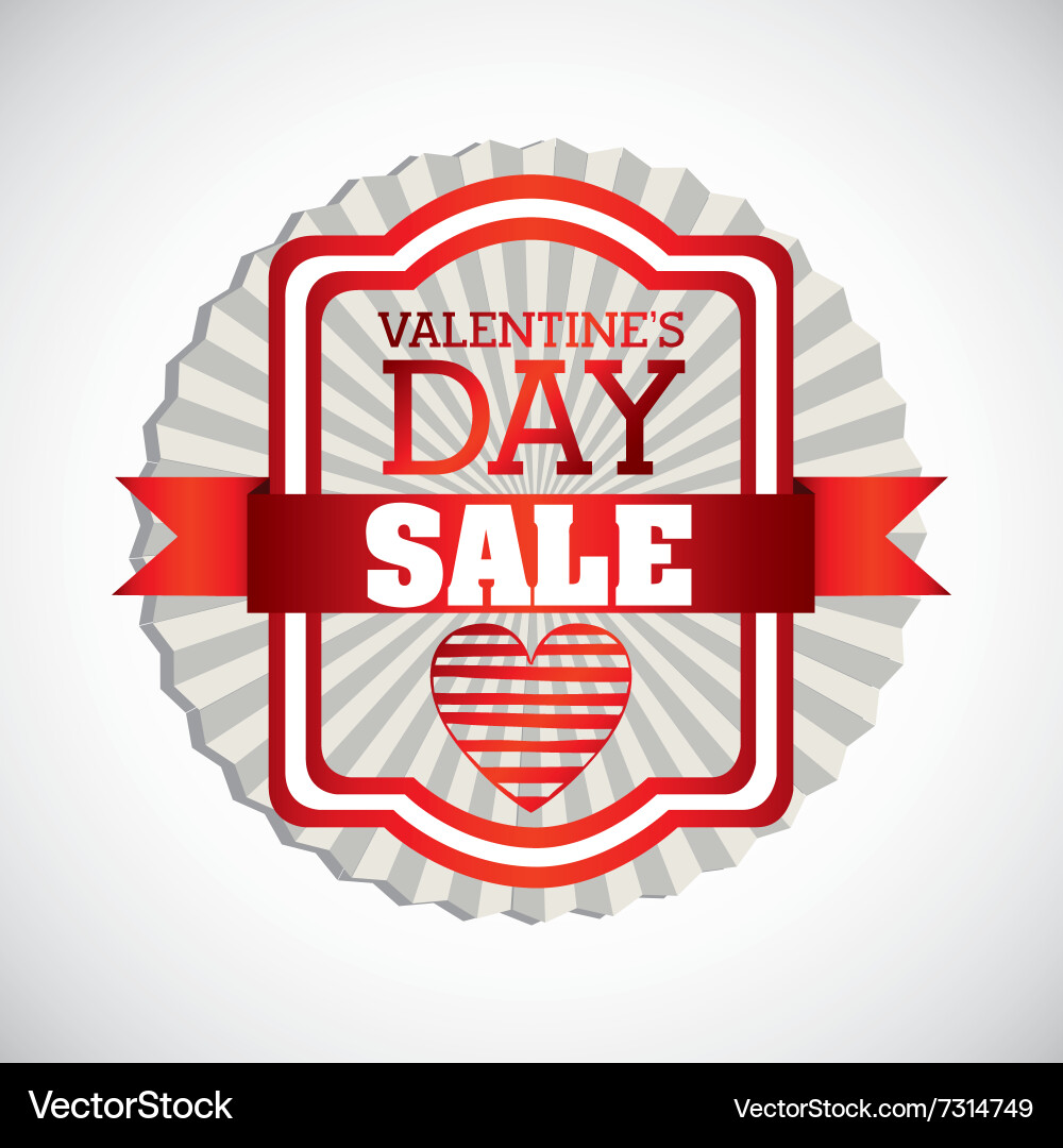 Valentines day sale design Royalty Free Vector Image