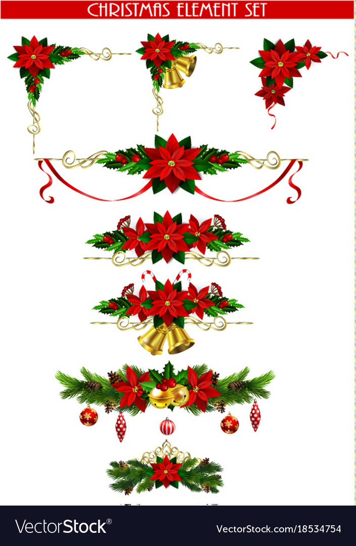 Christmas elements for your designs Royalty Free Vector