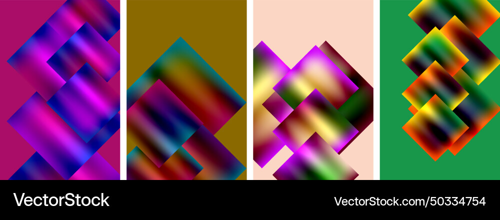 Colorful metal square abstract poster backgrounds Vector Image