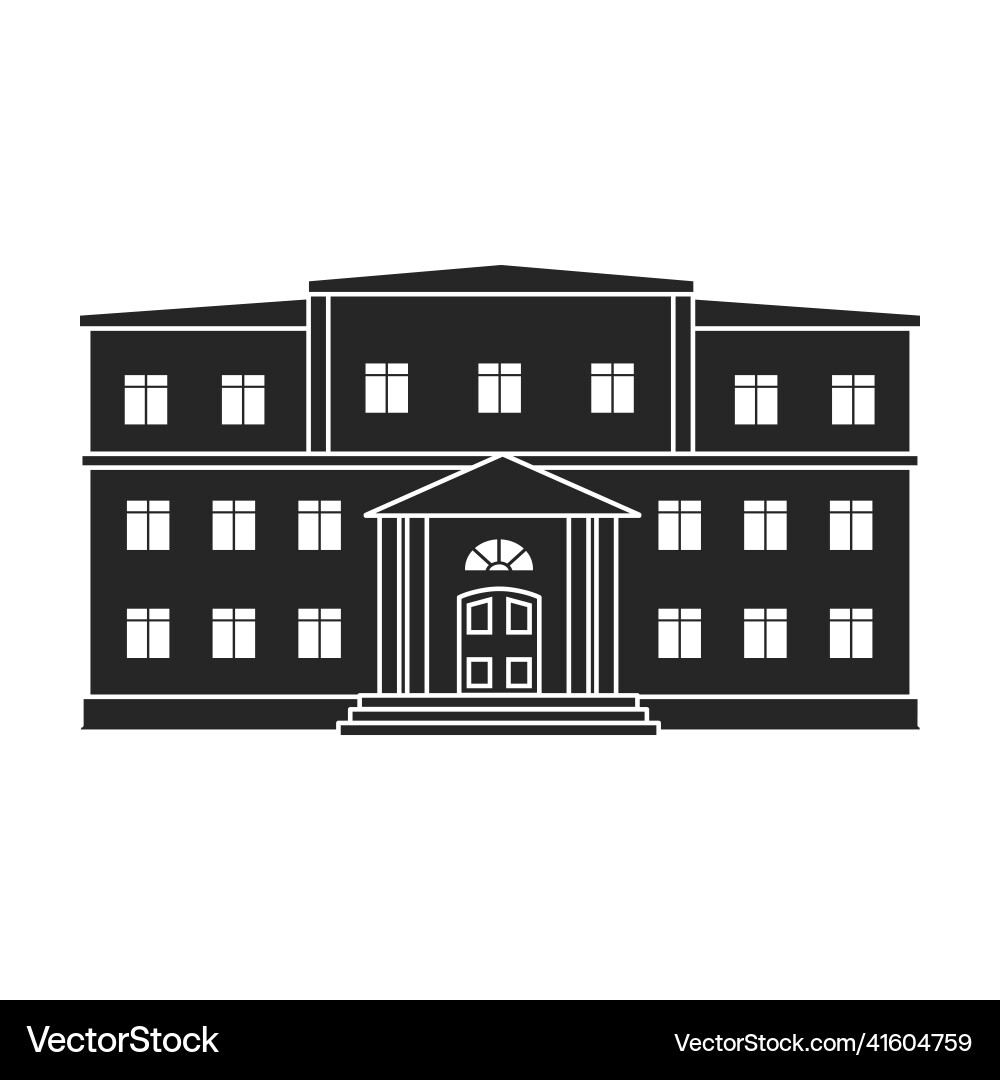Building of government iconblack Royalty Free Vector Image