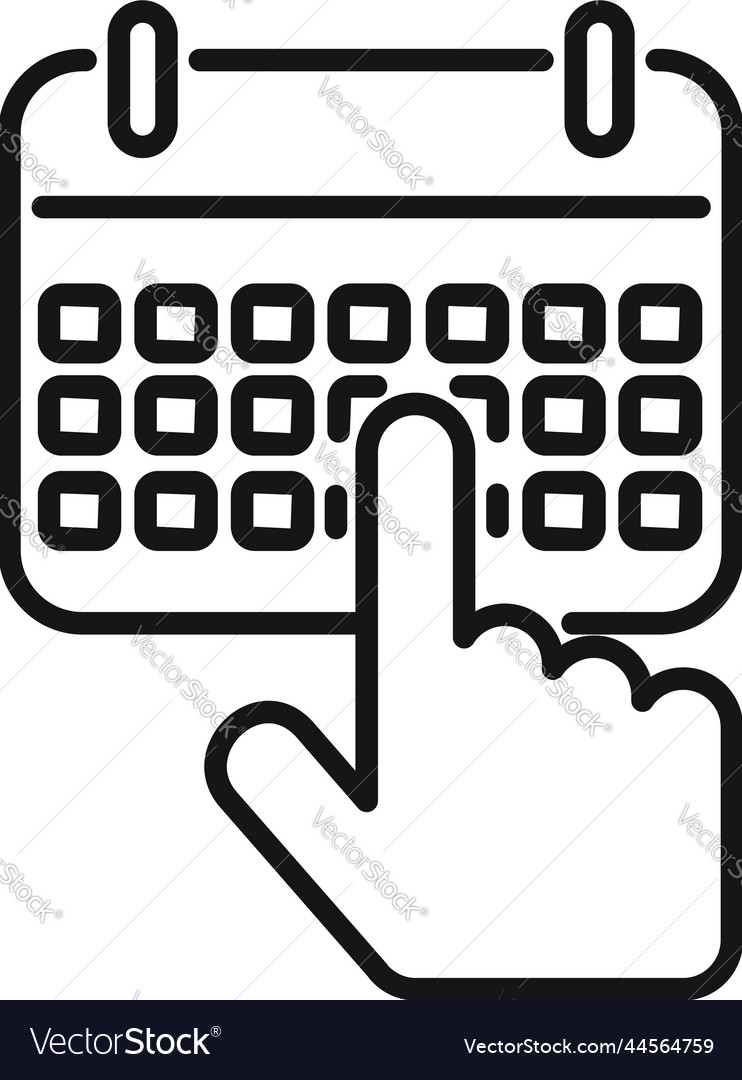 Check calendar icon outline service Royalty Free Vector Check calendar icon outline service Royalty Free Vector