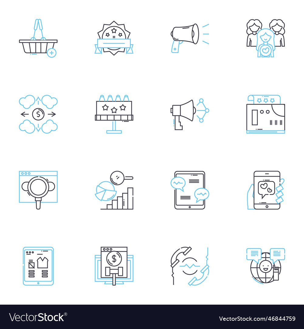 Email development linear icons set html Royalty Free Vector Email development linear icons set html Royalty Free Vector