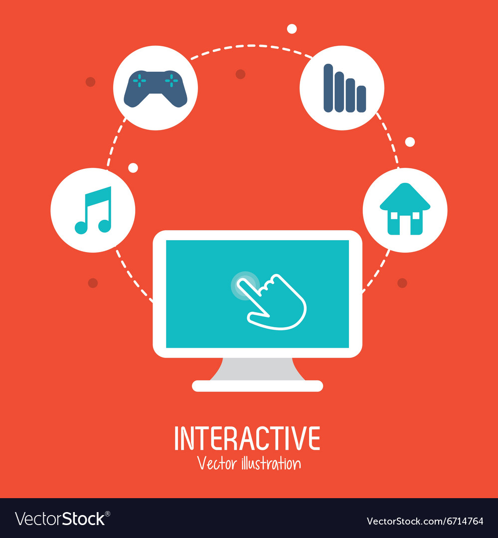 Interactive technology design Royalty Free Vector Image