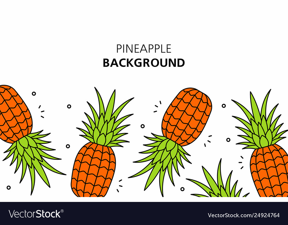 Pineapple background Royalty Free Vector Image