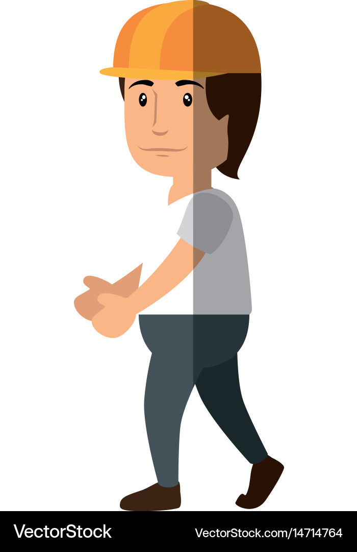 Worker man cartoon Royalty Free Vector Image - VectorStock