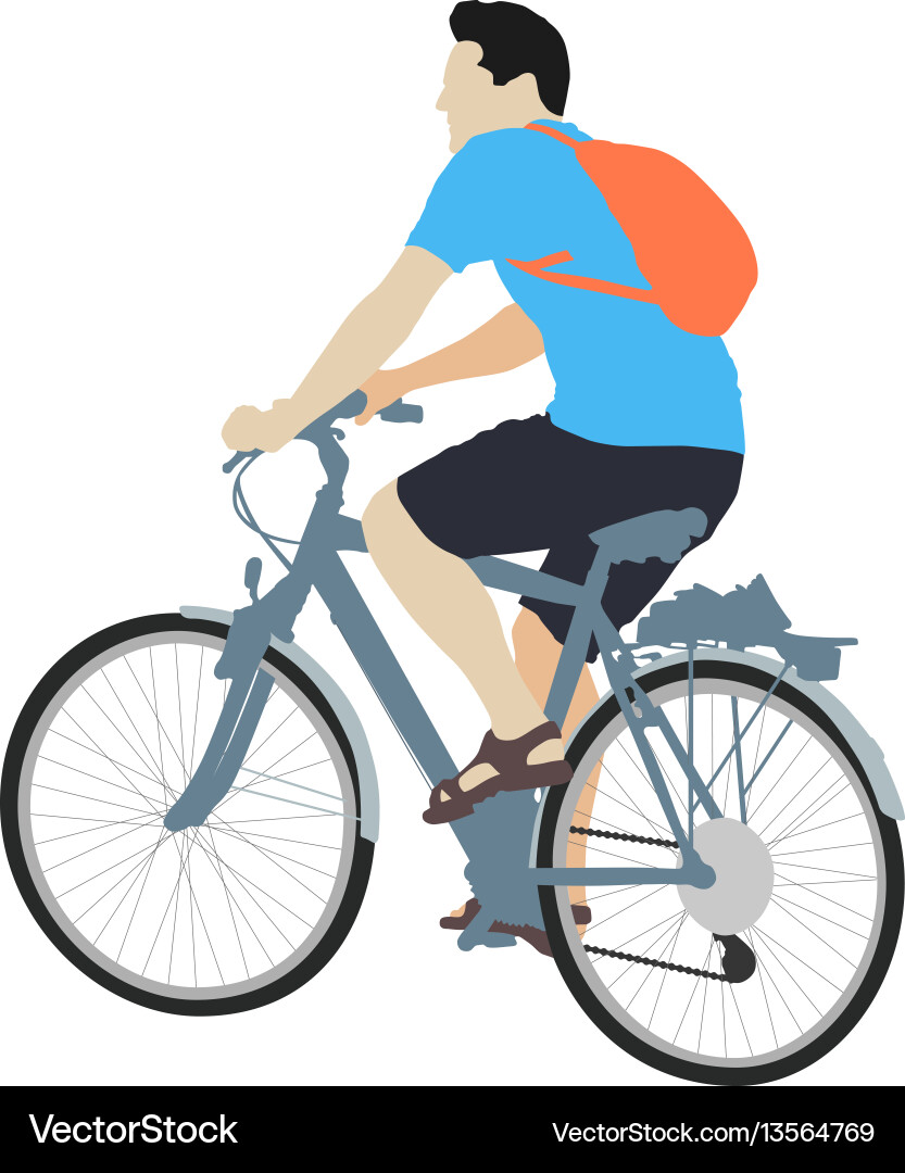 Cyclist Royalty Free Vector Image - VectorStock