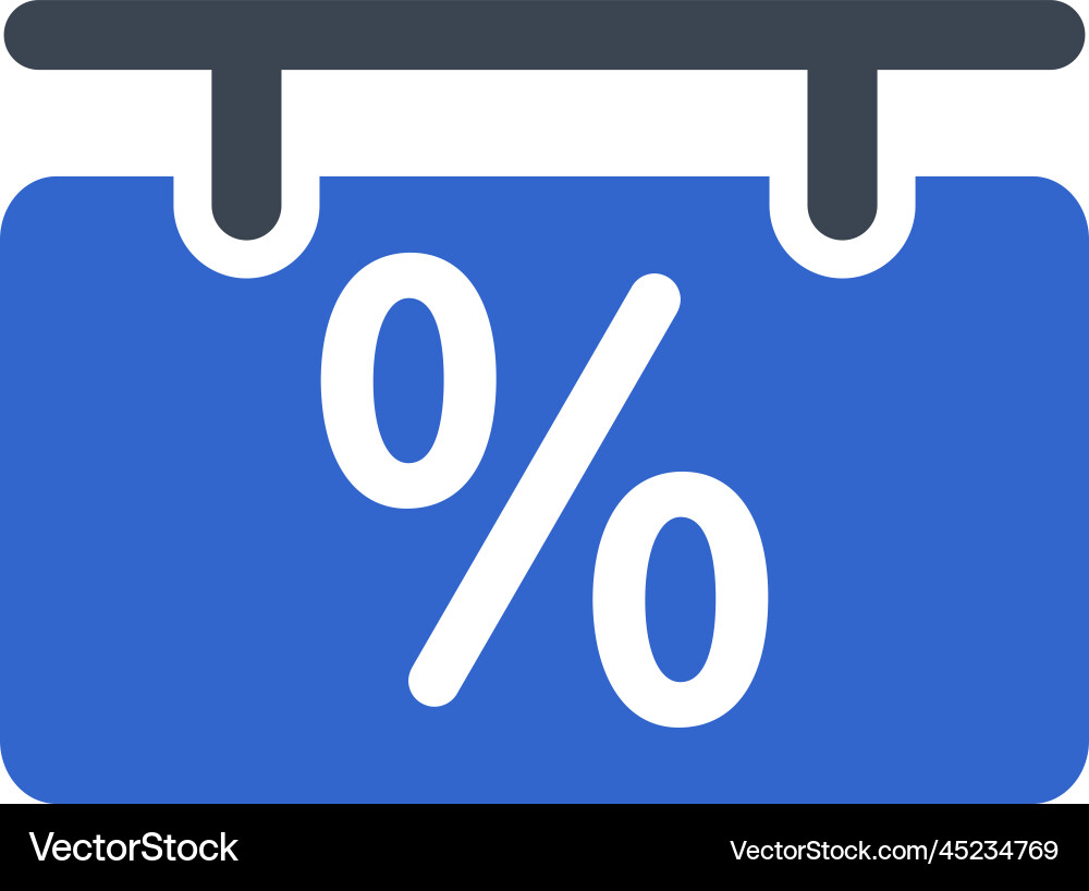 Discount sign board icon Royalty Free Vector Image