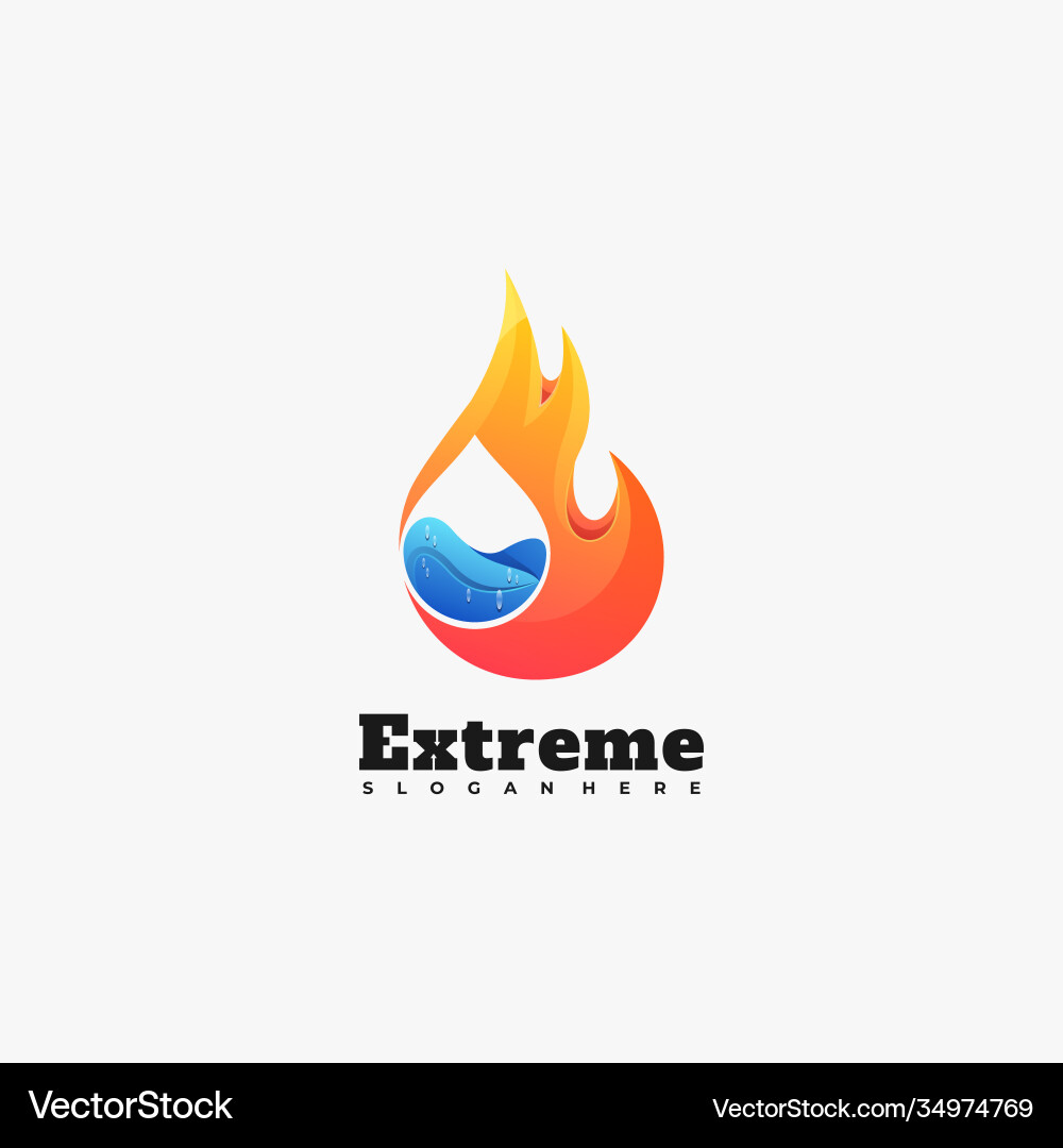 Logo extreme gradient colorful style Royalty Free Vector