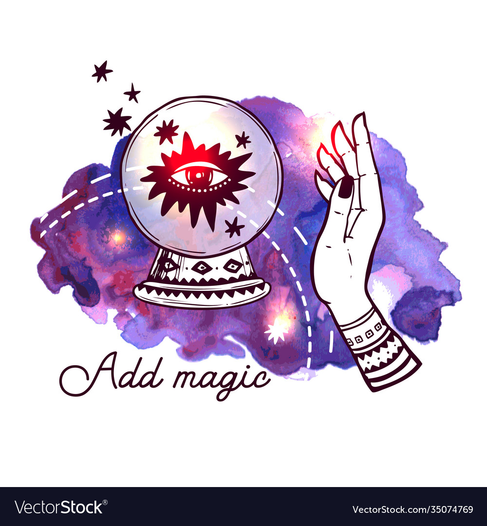 Magic elements hand drawn Royalty Free Vector Image