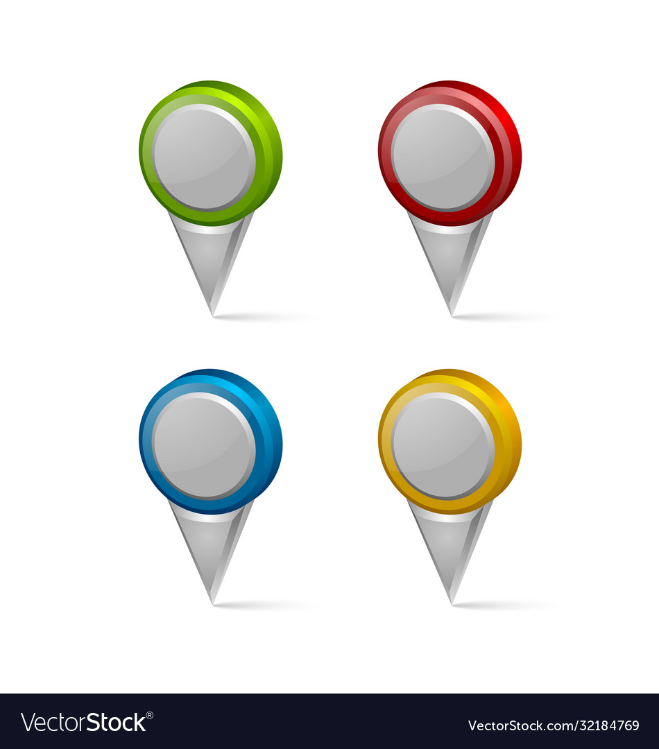 Map mark pointers Royalty Free Vector Image - VectorStock