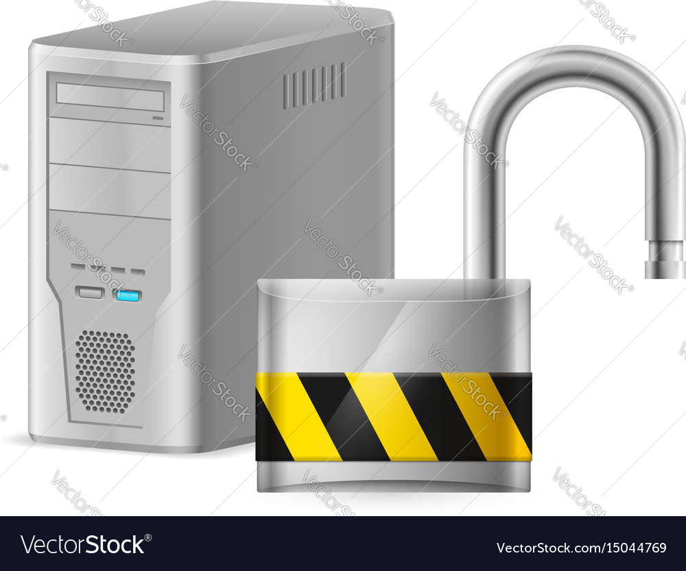 Open padlock - computer security concept Vector Image
