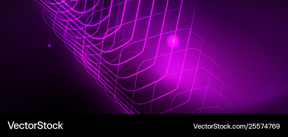 Shiny glowing design background neon style lines Vector Image