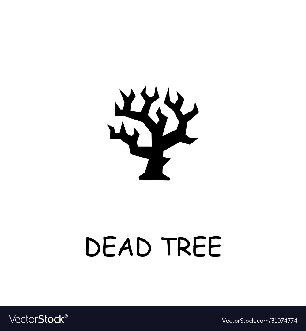 Dead tree flat icon Royalty Free Vector Image - VectorStock
