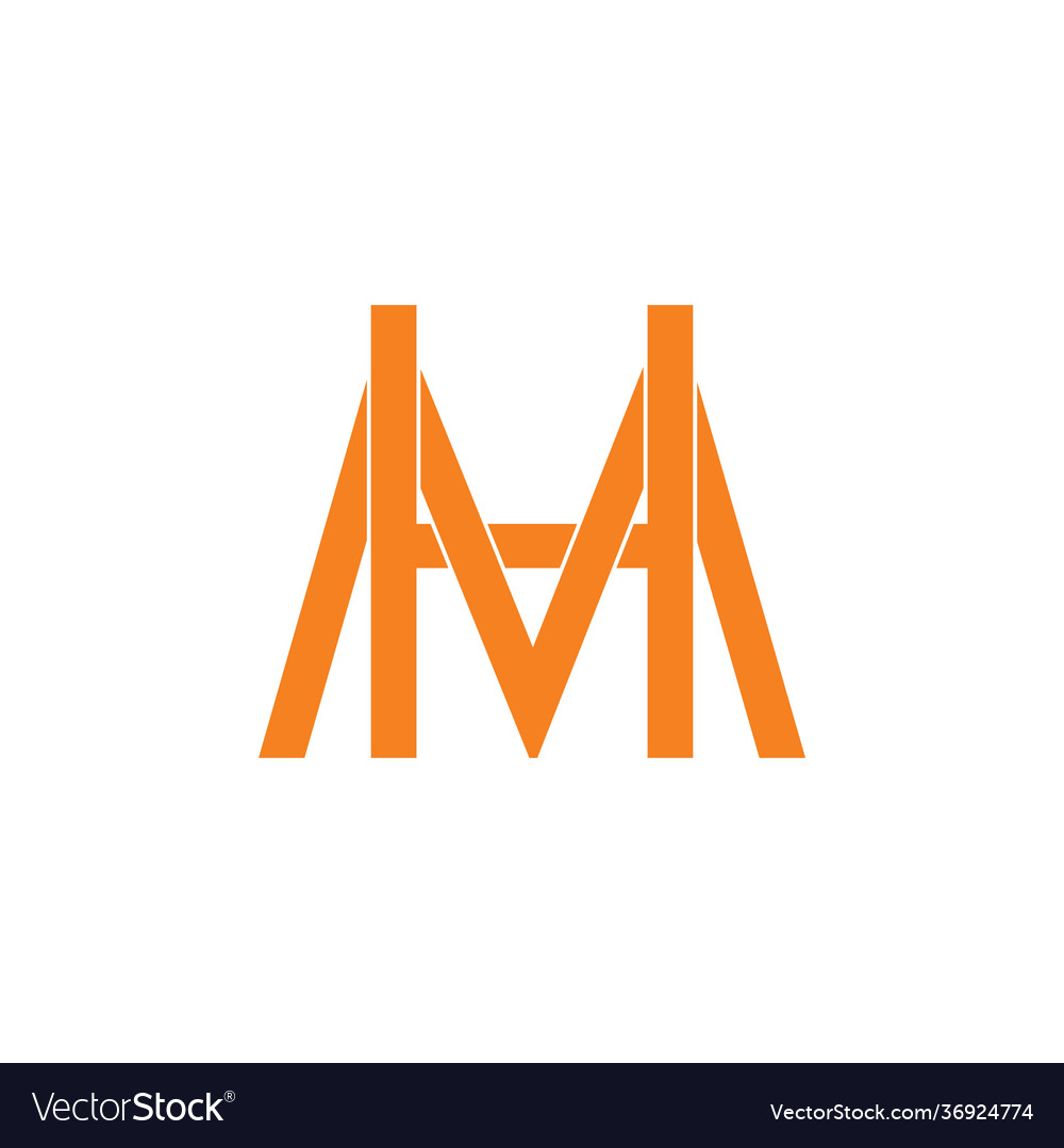 Letter hm linked overlapping logo Royalty Free Vector Image Letter hm linked overlapping logo Royalty Free Vector Image