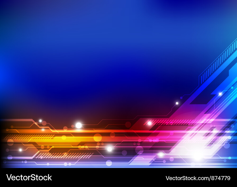 Electric line technology concept Royalty Free Vector Image