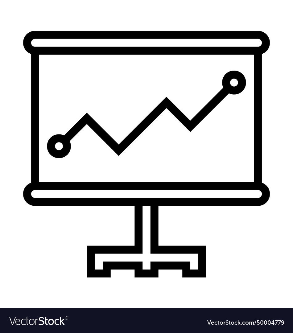 Graph presentation icon Royalty Free Vector Image