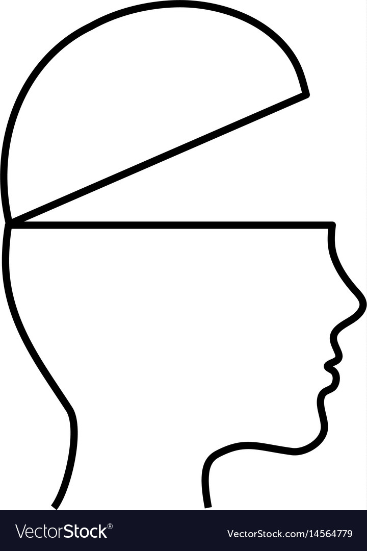 Head profile icon Royalty Free Vector Image - VectorStock