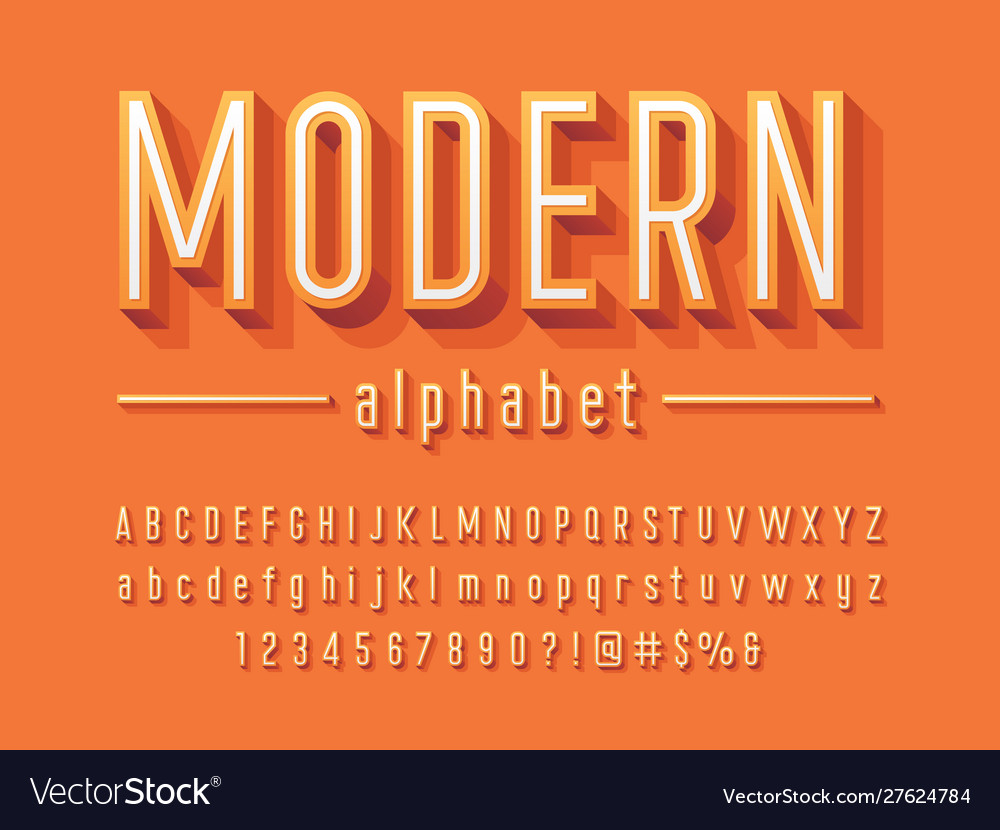 3d bold font Royalty Free Vector Image - VectorStock