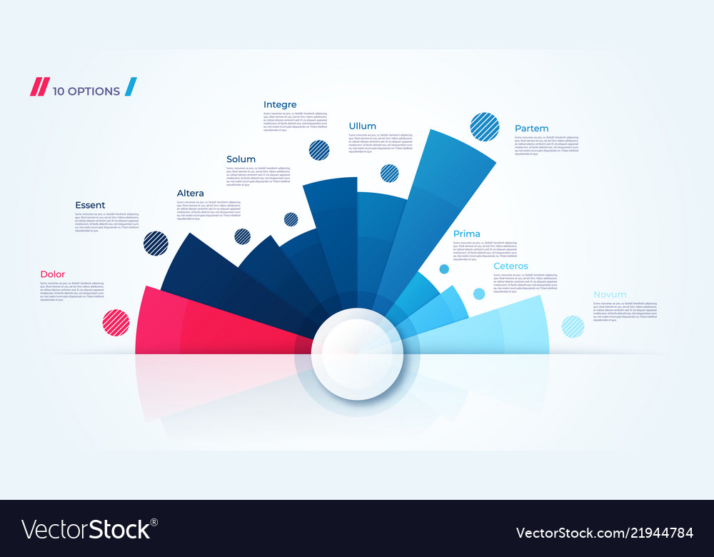 Circle chart design template for creating Vector Image