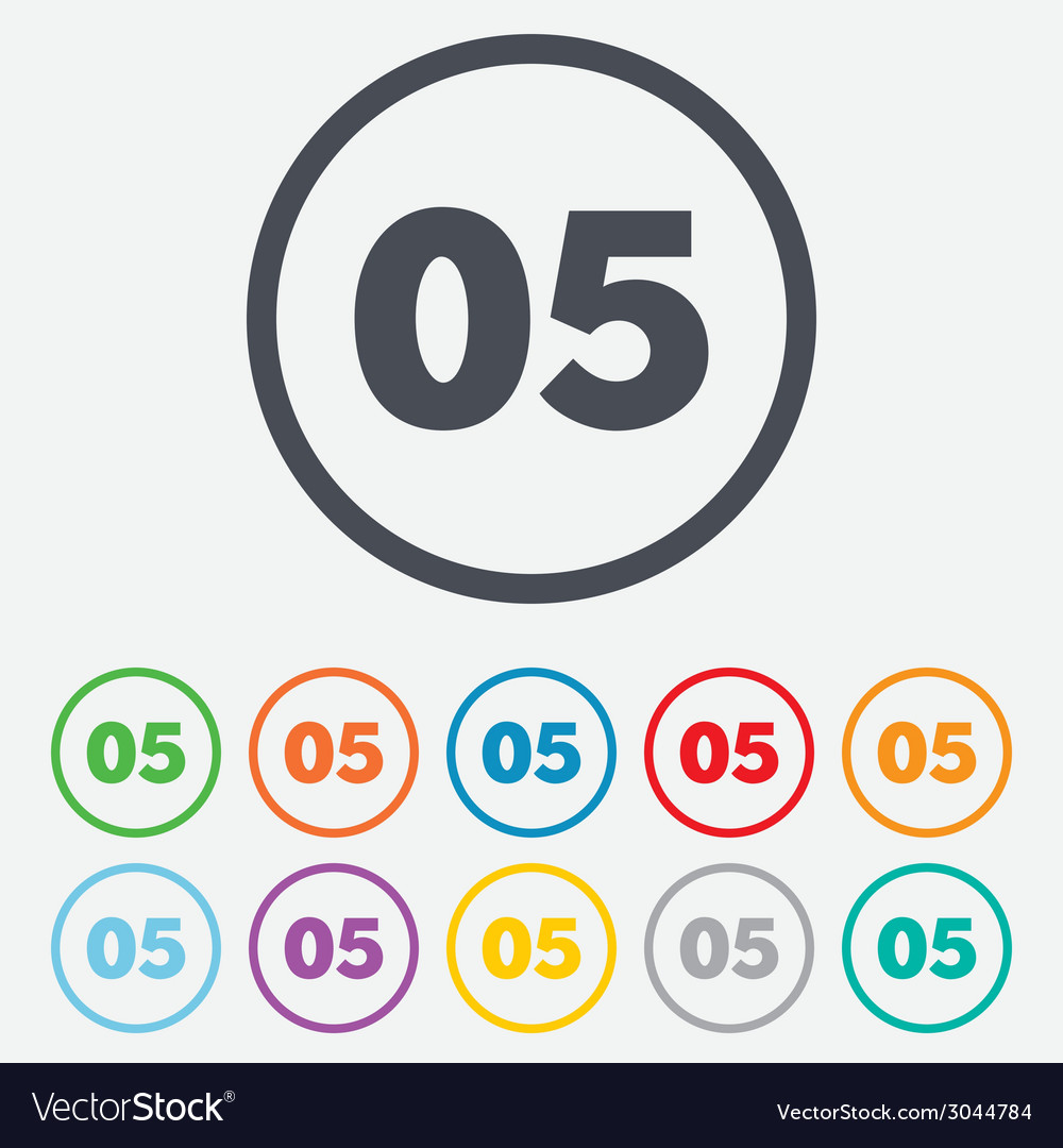 Fifth step sign loading process symbol Royalty Free Vector