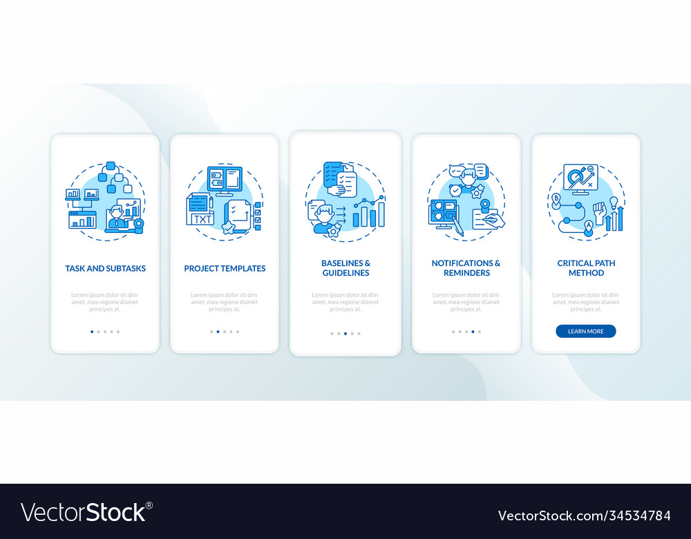 Remote Job Software Structure Onboarding Mobile Vector Image