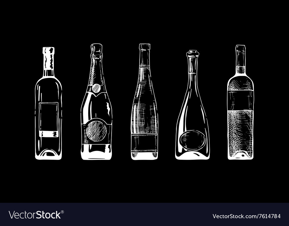 Wine Bottle Royalty Free Vector Image Vectorstock