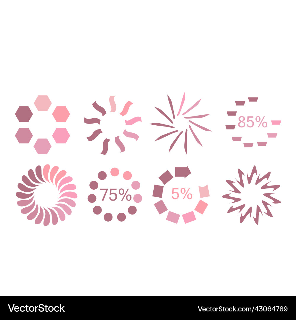 Loading set Royalty Free Vector Image - VectorStock