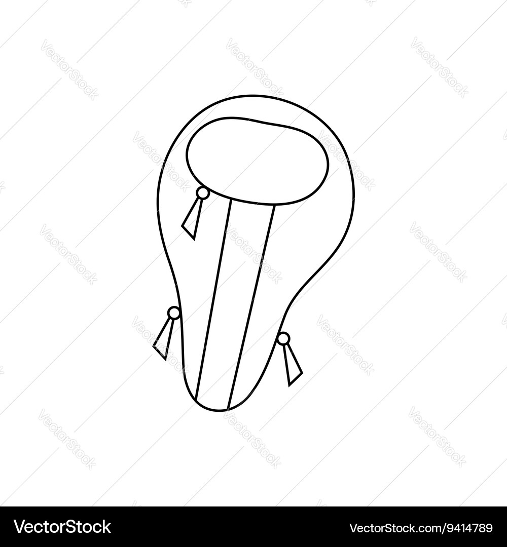 Racket cover icon outline style Royalty Free Vector Image