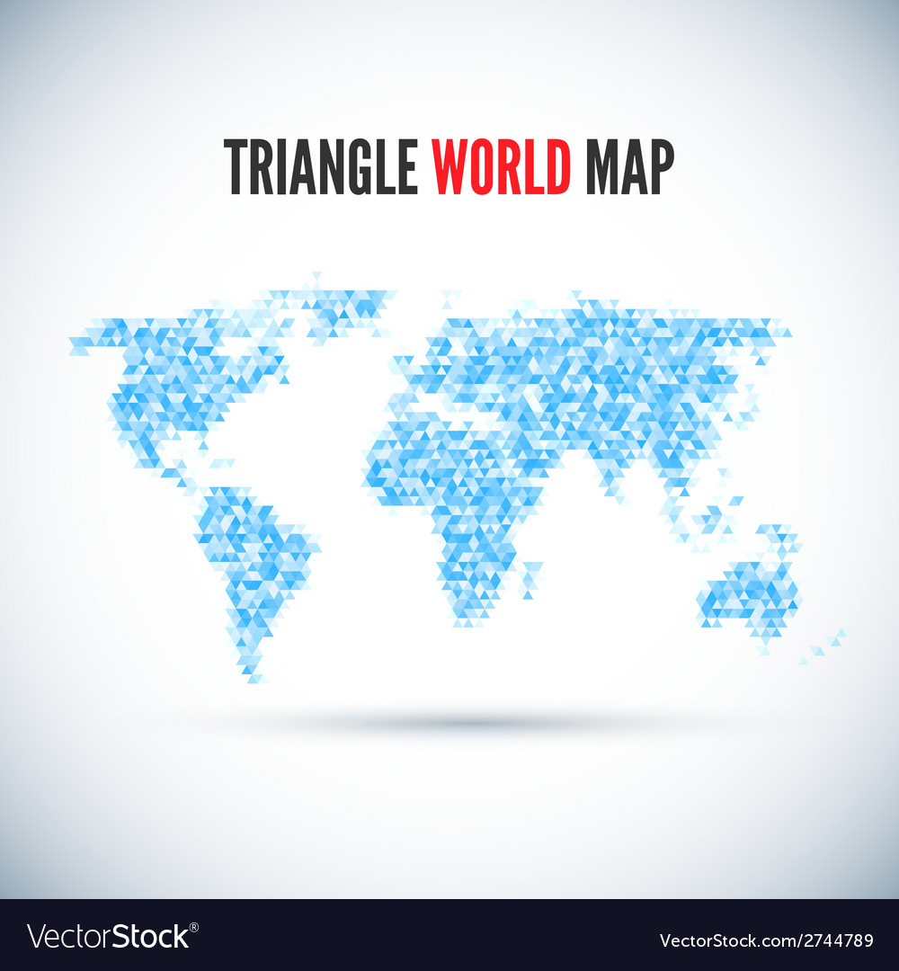 Triangle map abstract isolated on a white Vector Image