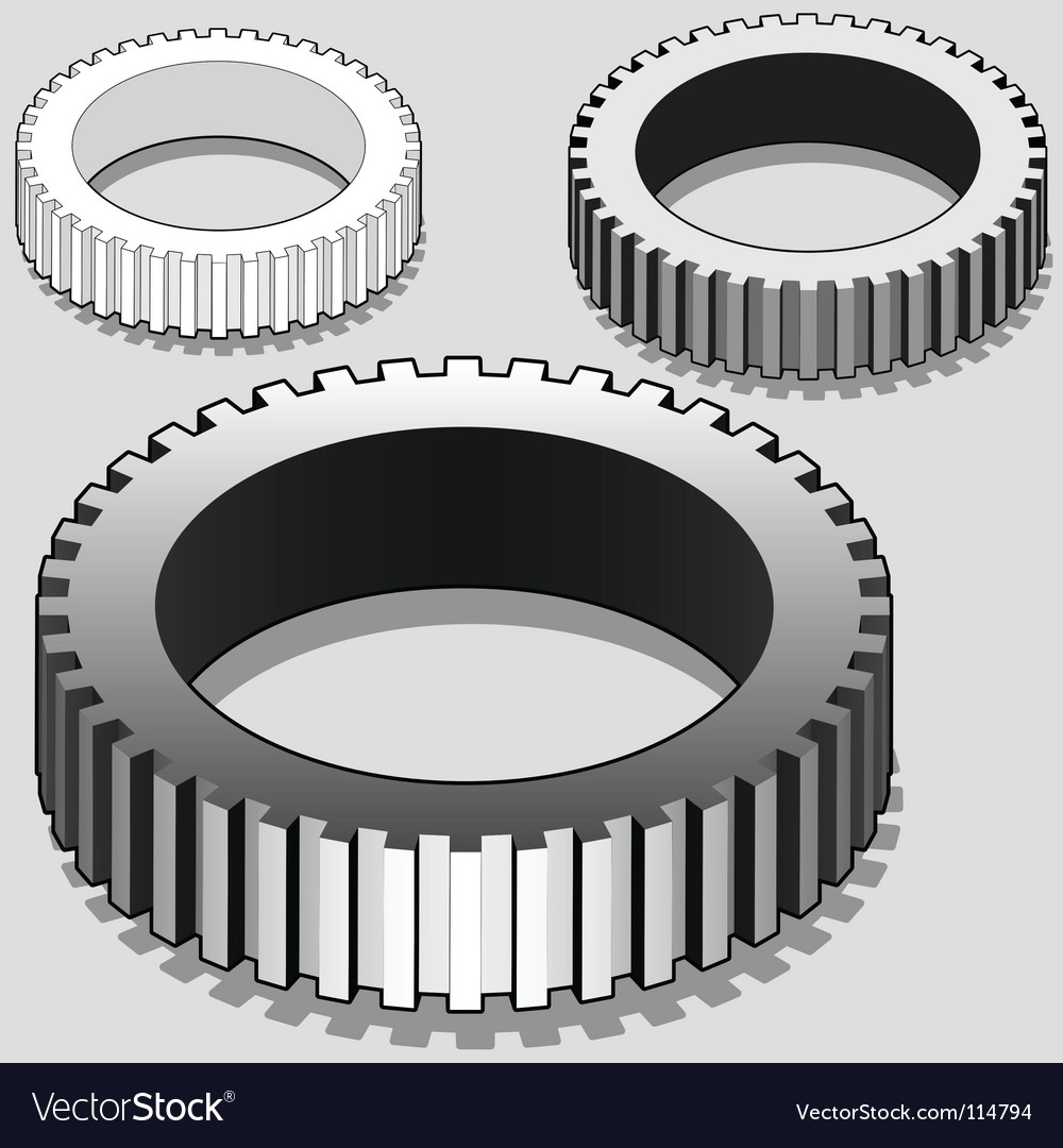 3d gears Royalty Free Vector Image - VectorStock