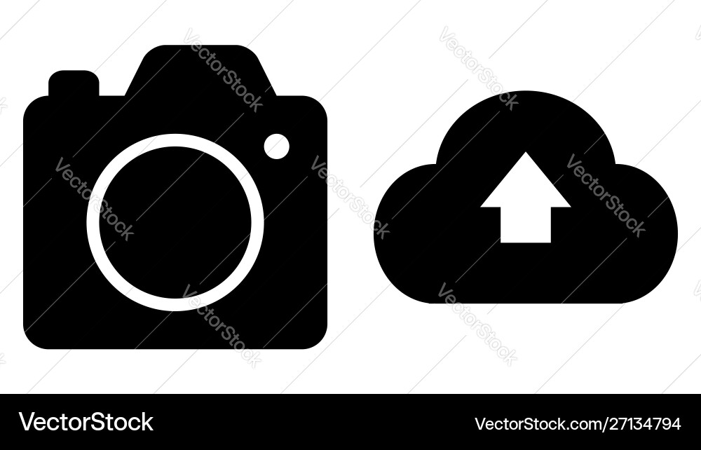 Camera icon cloud Royalty Free Vector Image - VectorStock