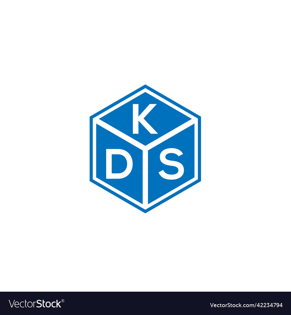 Kds letter logo design on black background Vector Image