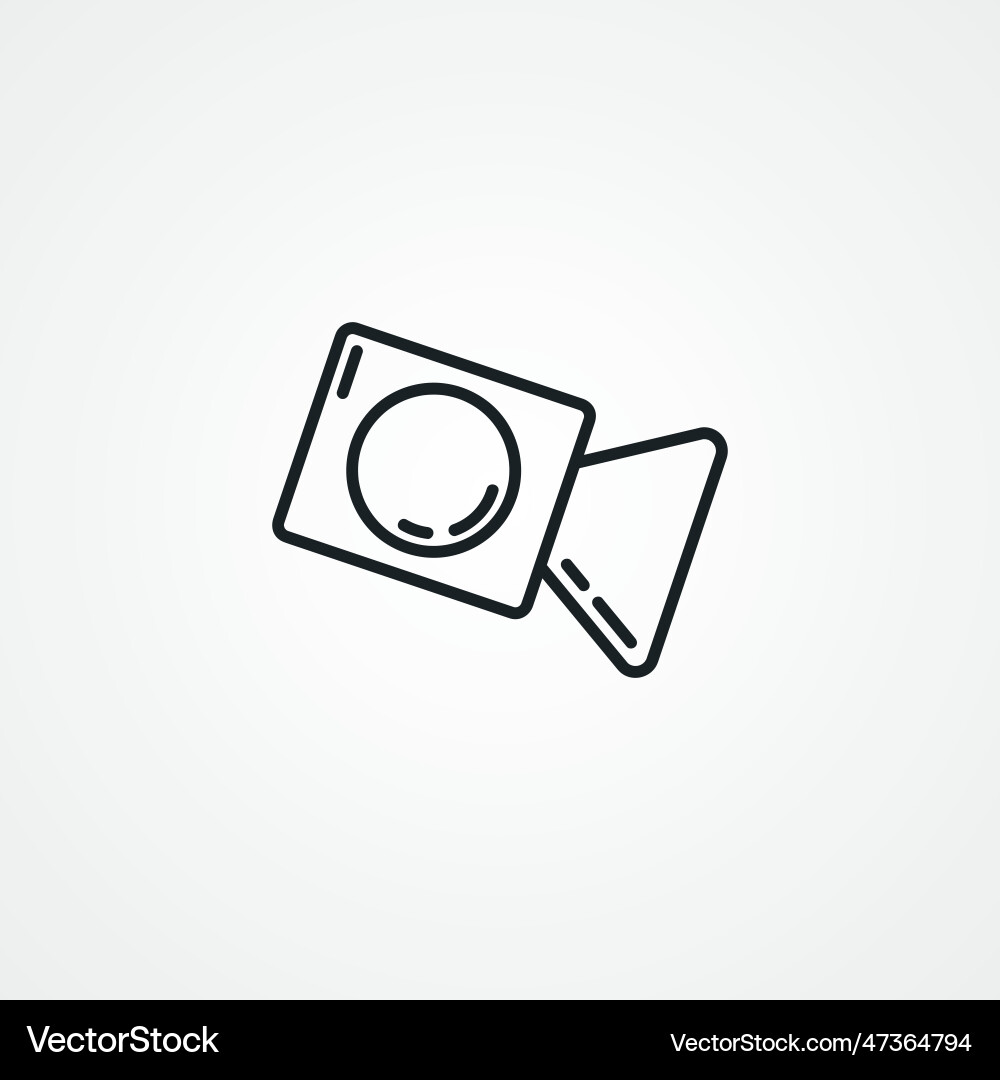 Video camera line icon camera outline icon Vector Image