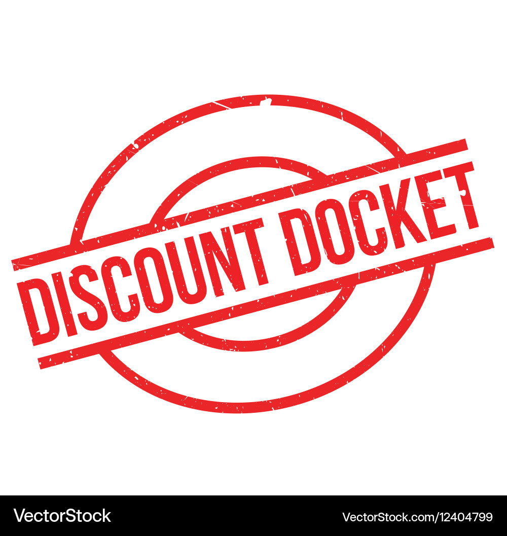 Discount Docket rubber stamp Royalty Free Vector Image