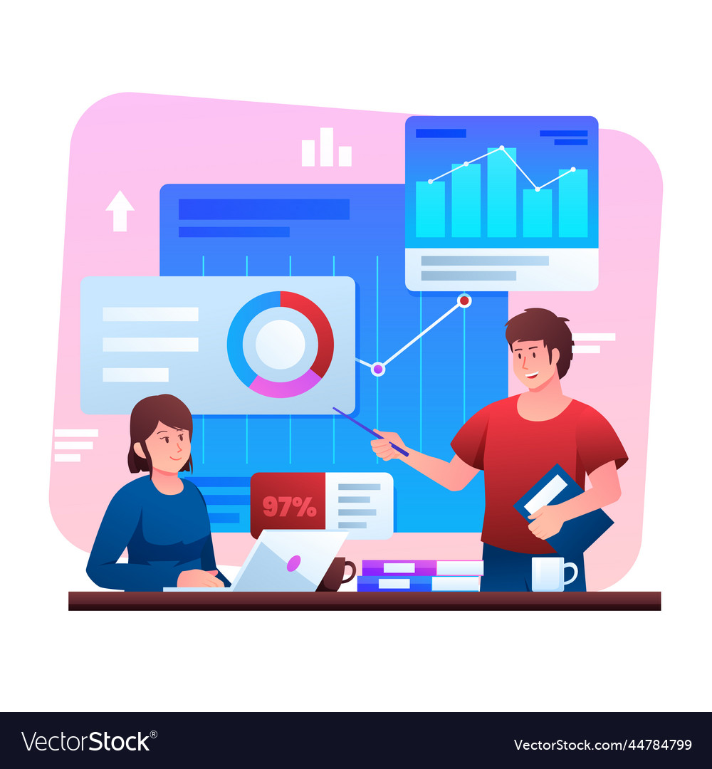 Gradient data driven concept Royalty Free Vector Image