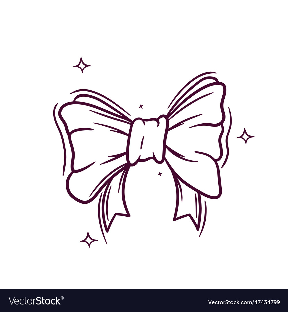 Hand drawn bow tie doodle sketch Royalty Free Vector Image Hand drawn bow tie doodle sketch Royalty Free Vector Image
