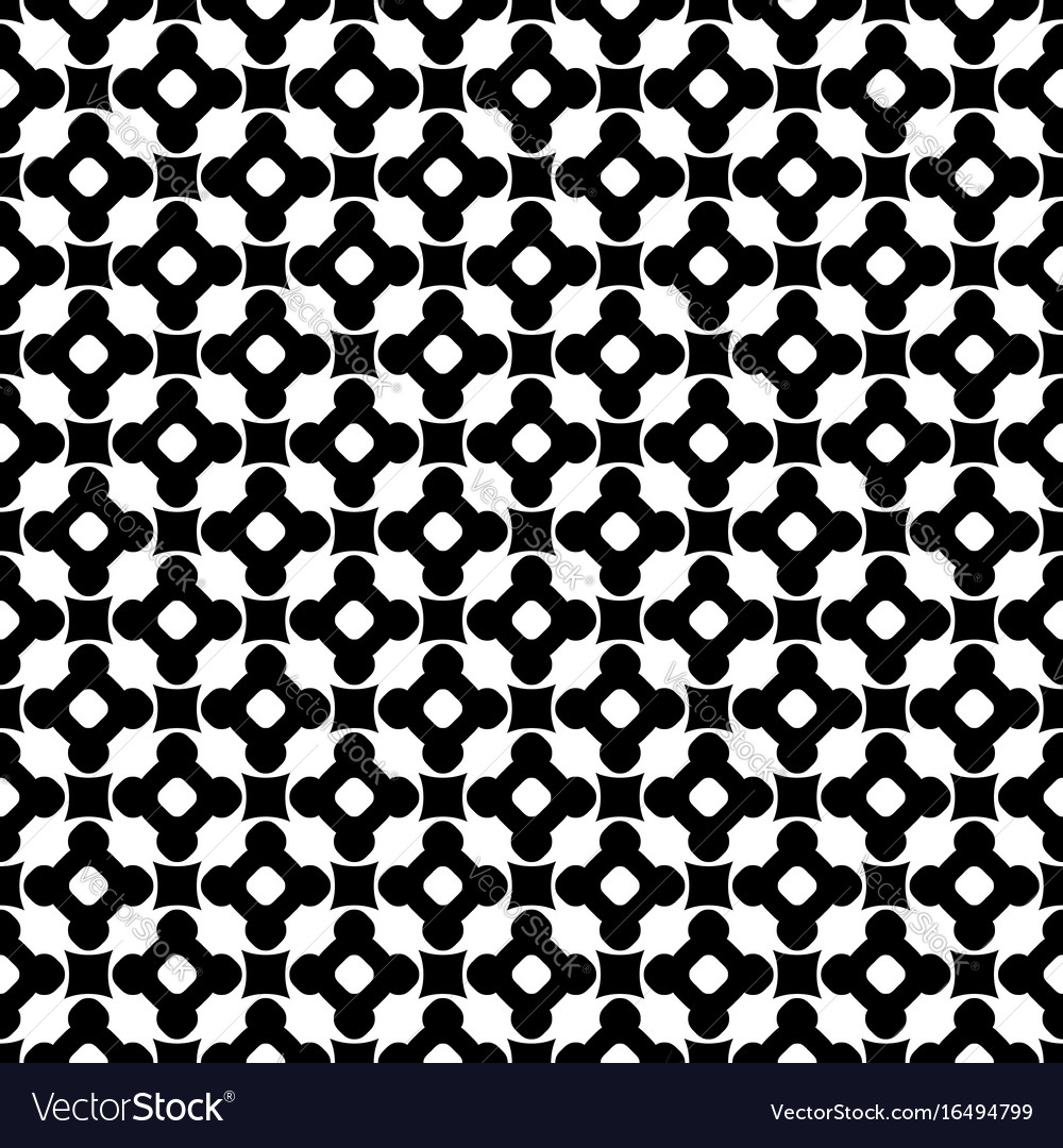 Monochrome Seamless Pattern Ornament Texture Vector Image