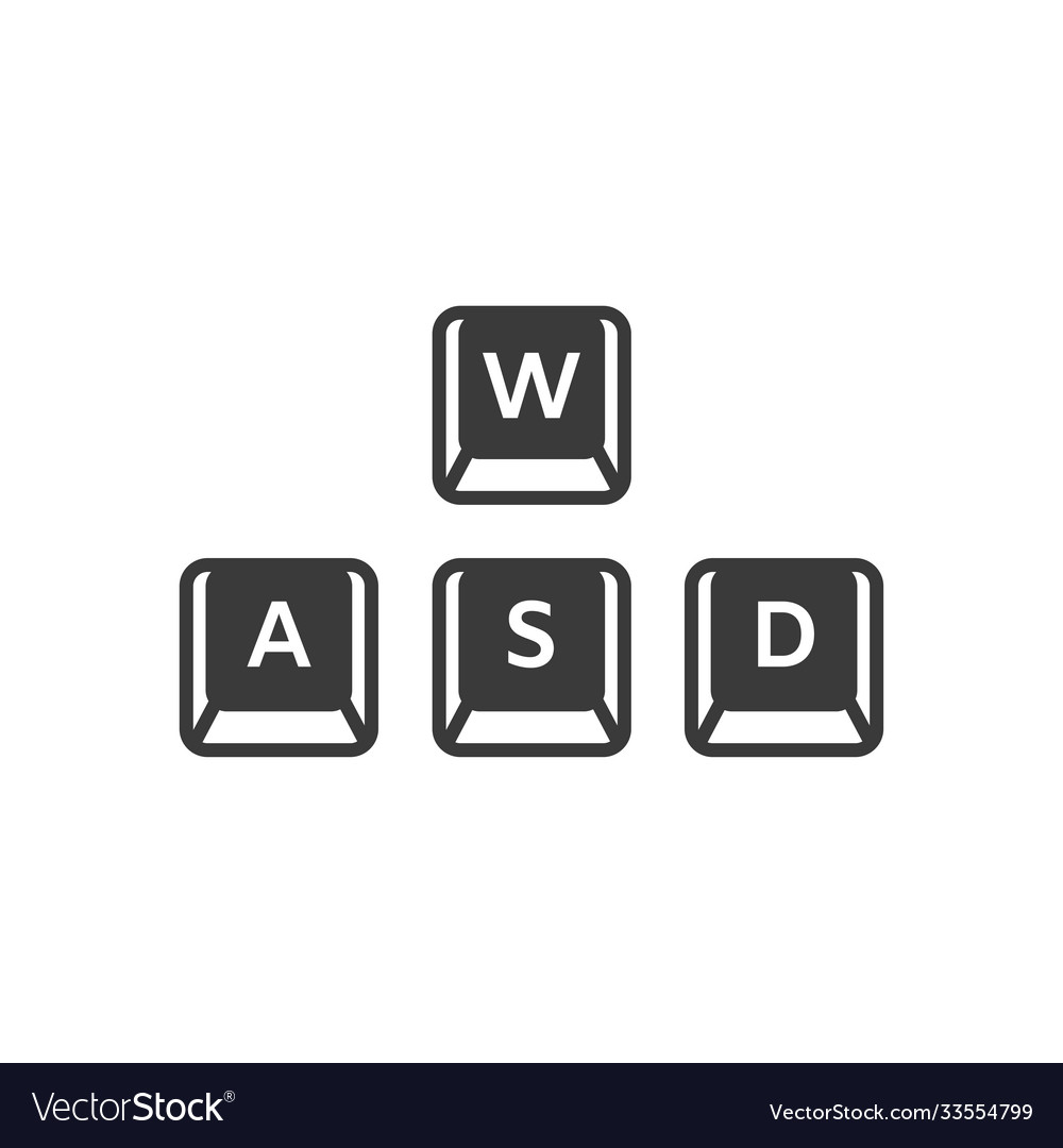 Wasd keyboard gaming buttons Royalty Free Vector Image Wasd keyboard gaming buttons Royalty Free Vector Image