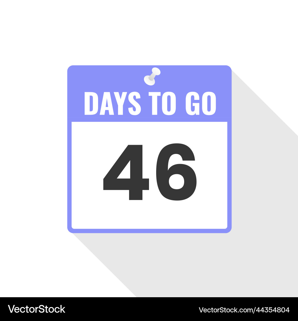 46 days left countdown sales icon days left Vector Image