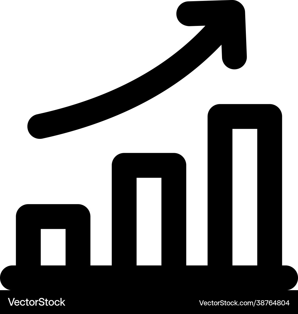 Growth chart Royalty Free Vector Image - VectorStock