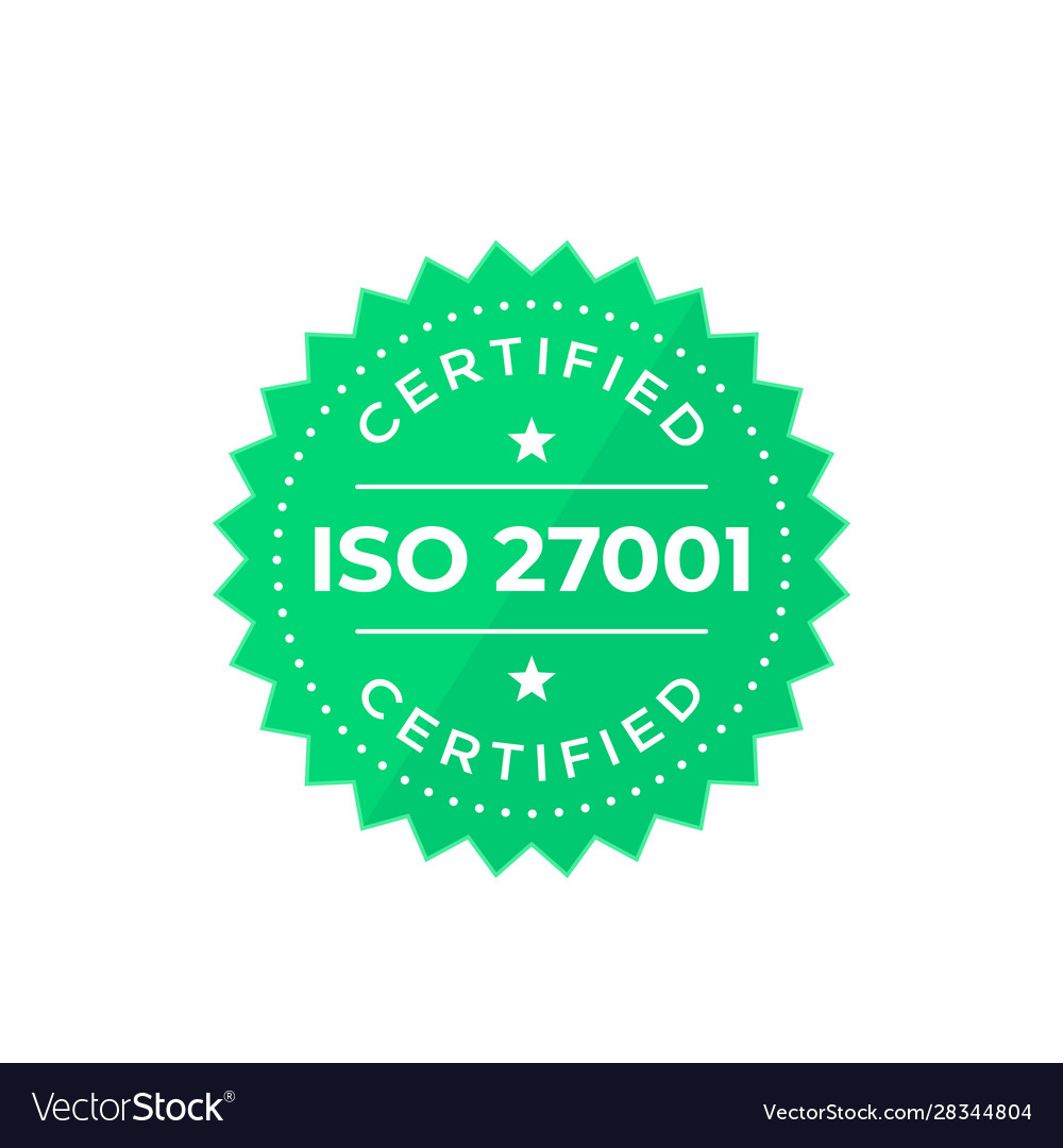 Iso 27001 badge Royalty Free Vector Image - VectorStock Iso 27001 badge Royalty Free Vector Image - VectorStock