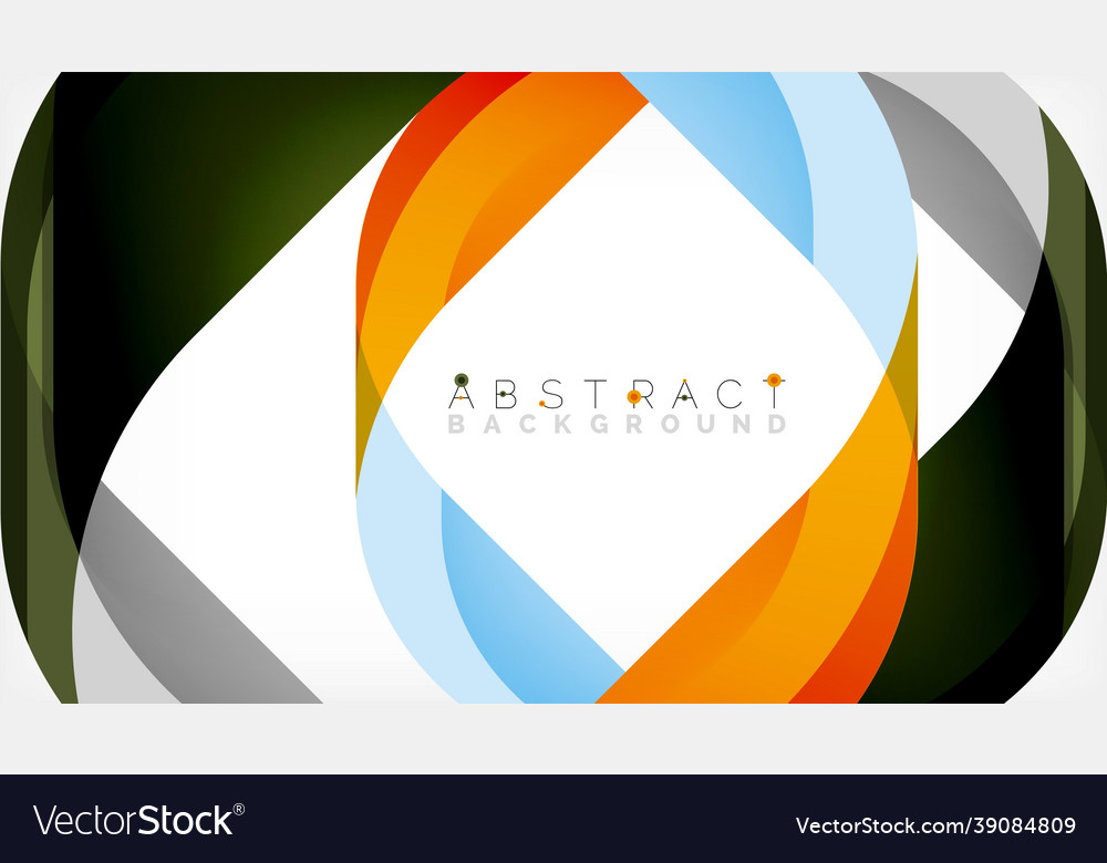 Abstract square shape with overlapping waves Vector Image