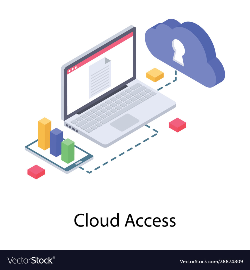 Cloud access Royalty Free Vector Image - VectorStock