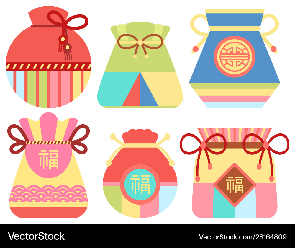 Fortune bag for luck chinese tradition Royalty Free Vector