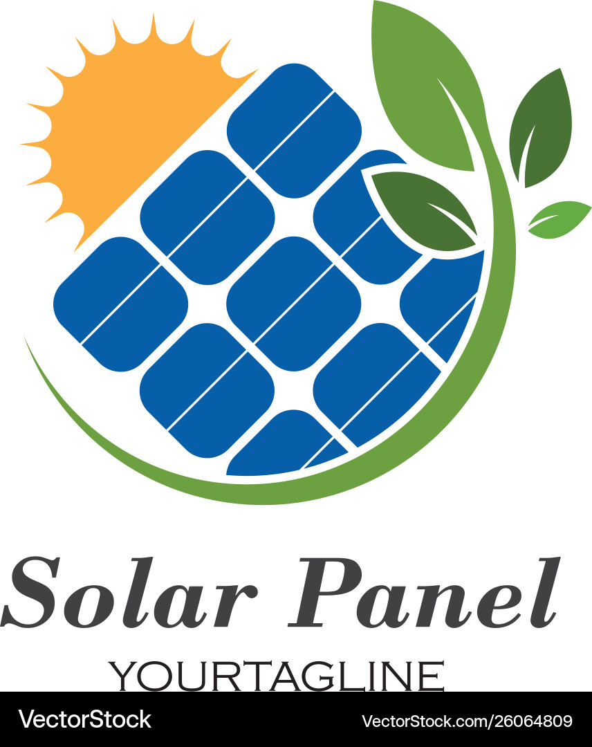 Solar panel logo icon Royalty Free Vector Image