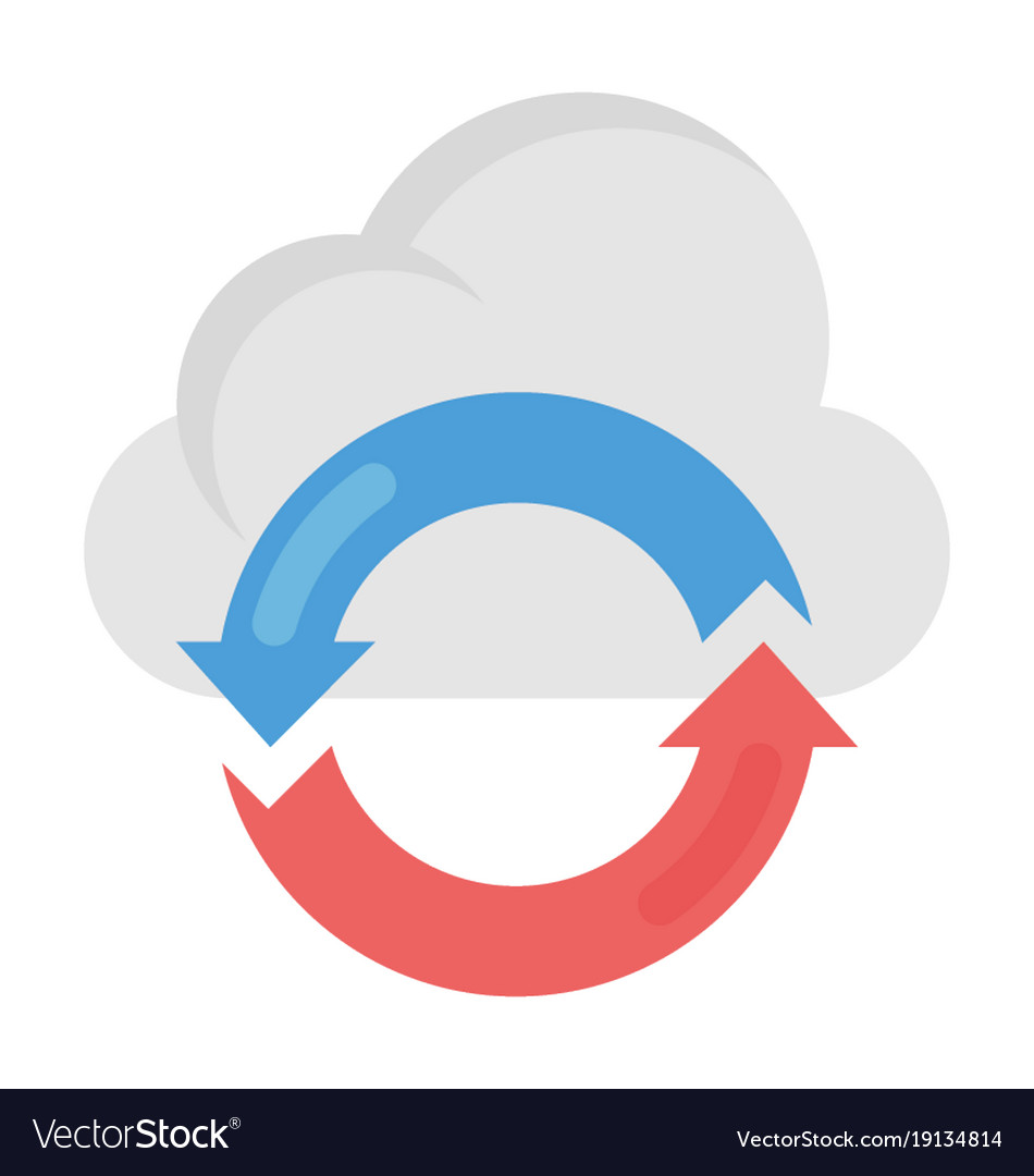 Cloud data processing Royalty Free Vector Image