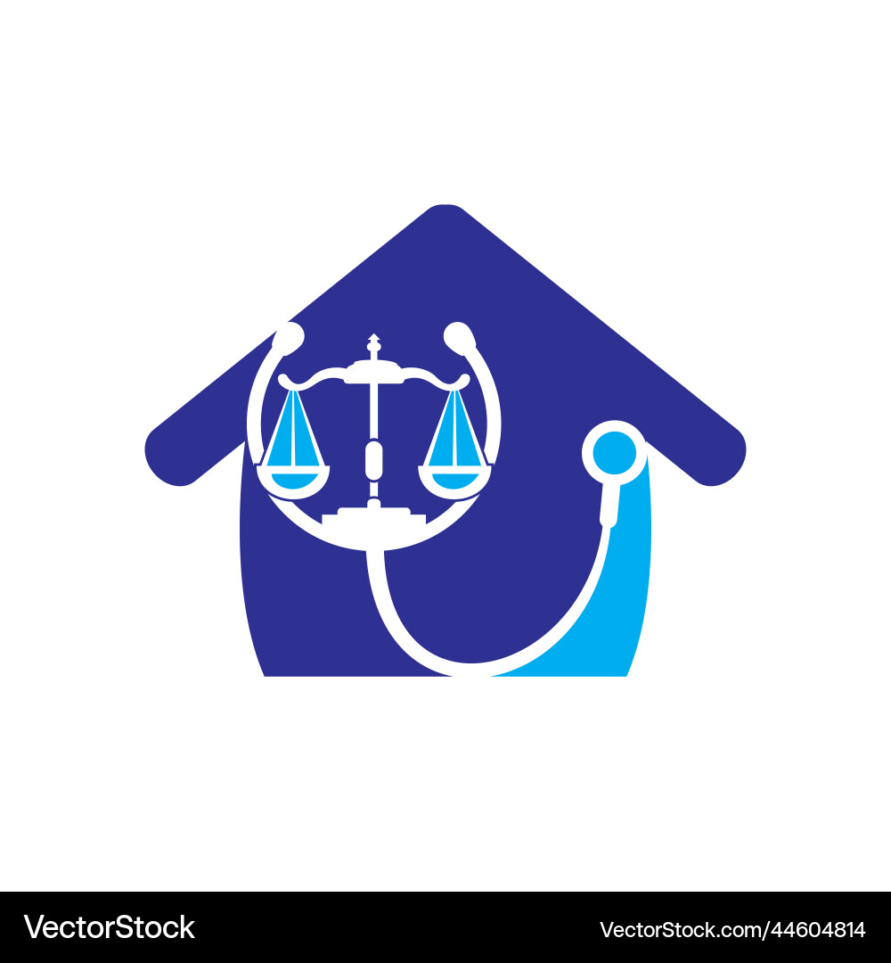 Medical law logo design template Royalty Free Vector Image