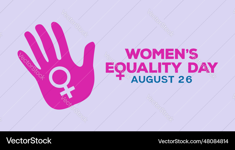 Womens equality day template design with male Vector Image