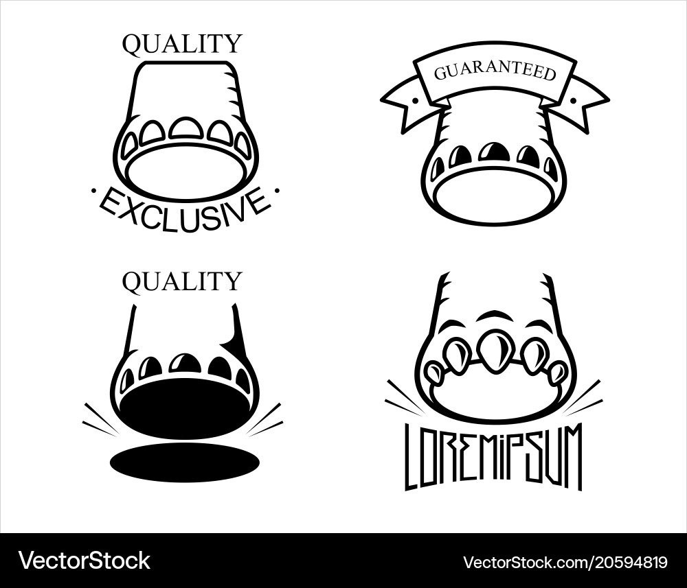 Icon elephant leg of a dinosaur Royalty Free Vector Image
